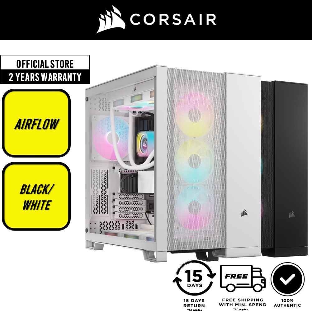 Corsair iCUE Link 6500X/ 6500X/6500D Mid-Tower Dual Chamber PC Case ...