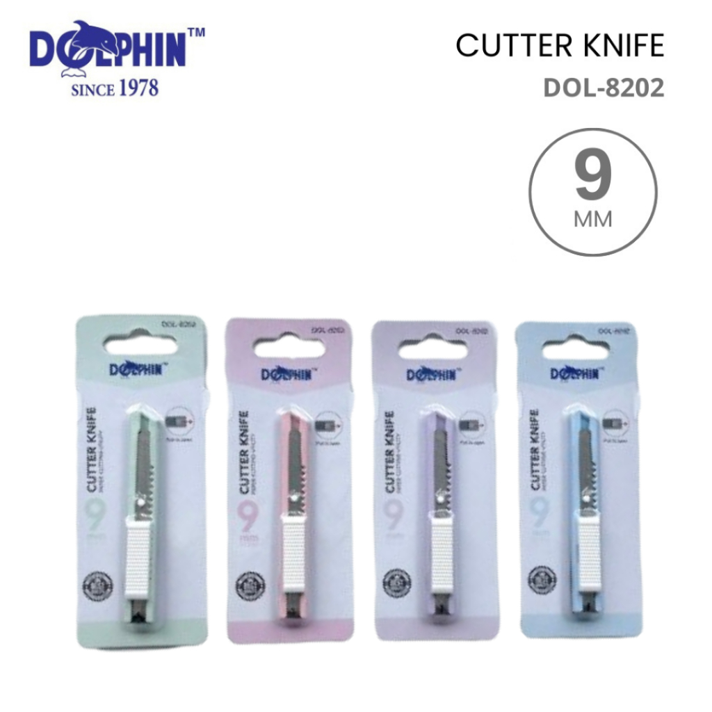 DOLPHIN DOL-8202/ DOL-8215/ DOL-8201 CUTTER KNIFE I 9MM BLADE | Shopee ...