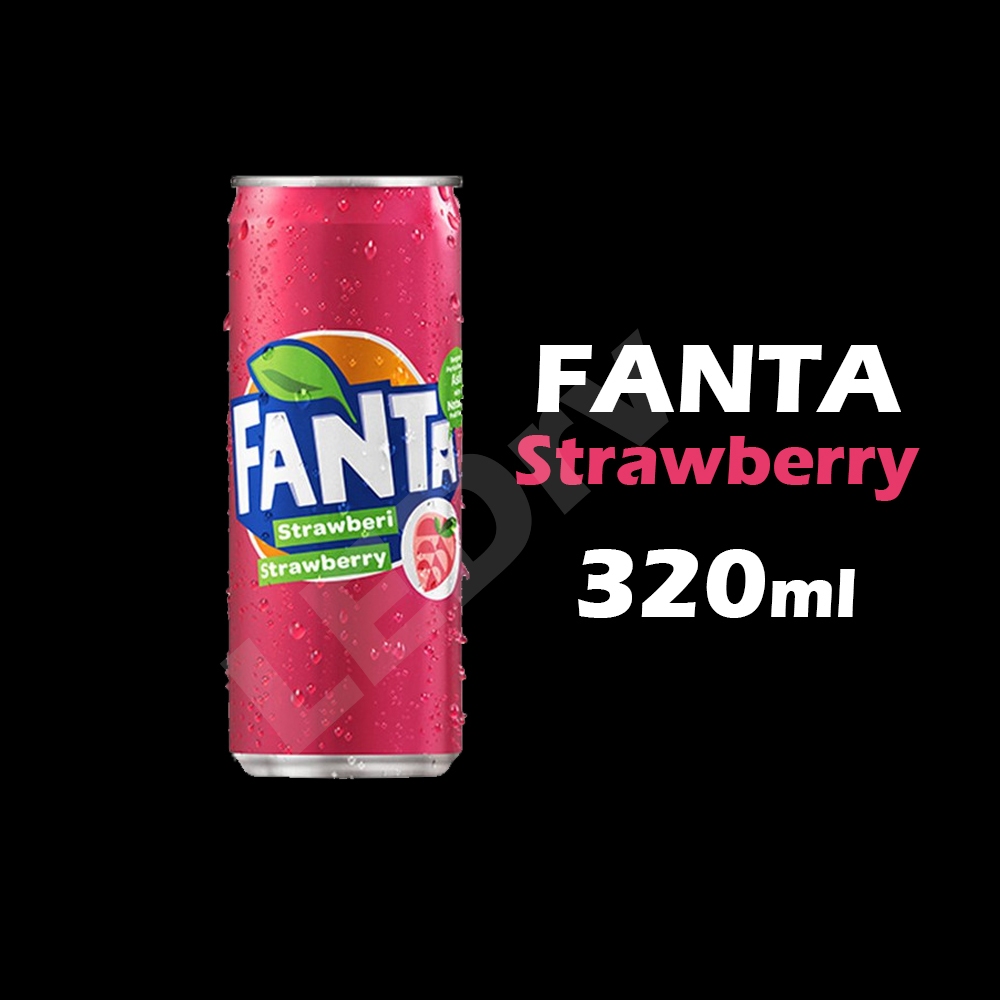 Fanta Strawberry Strawberi 320ml soft drink coke tin cold sabah ...