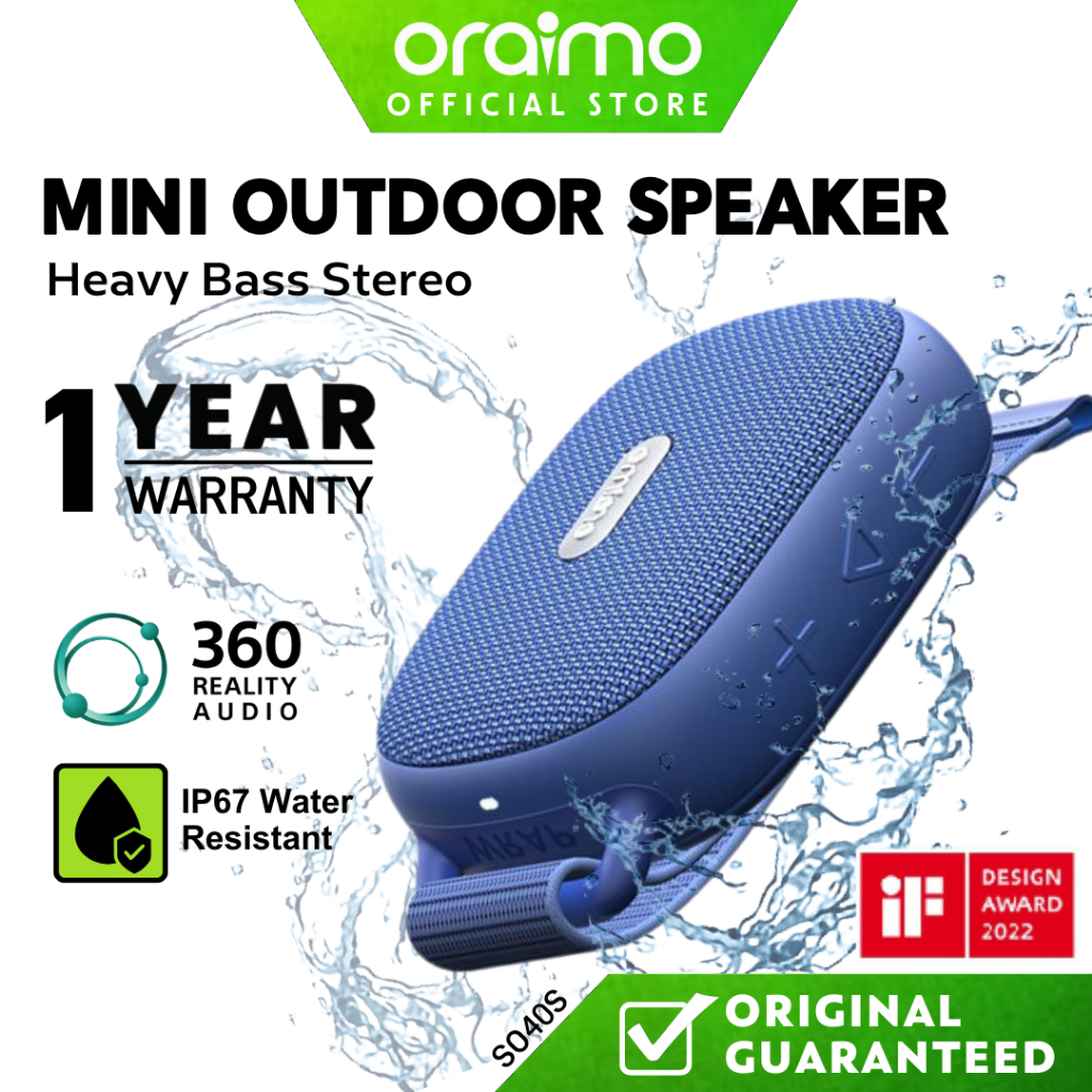 ORAIMO Super Bass Portable Bluetooth Wireless Mini Speaker Waterproof ...