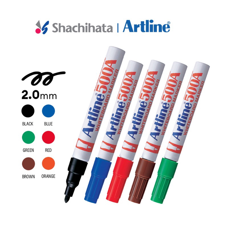 Artline Whiteboard Marker Pen 500A- (1'pc) Artline EK-500A Black/Blue ...