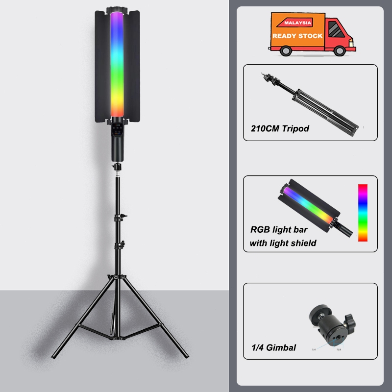 RGB Handheld Flash Speedlight Photography Lighting Led Video Light Bar ...