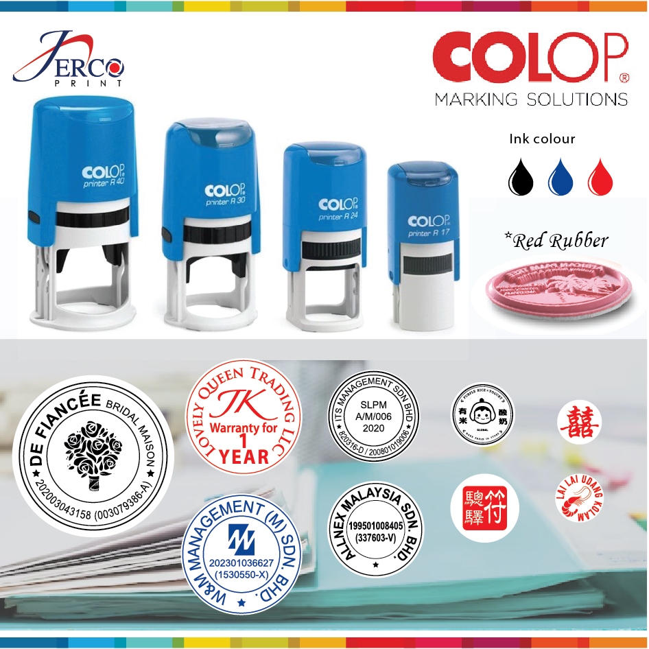 COLOP Round Stamp / self-inking Stamp / Rubber Stamp / chop company ...