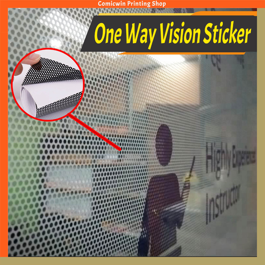 One Way Vision Sticker (Window Sticker) Tinted Film, Tinted Sticker ...
