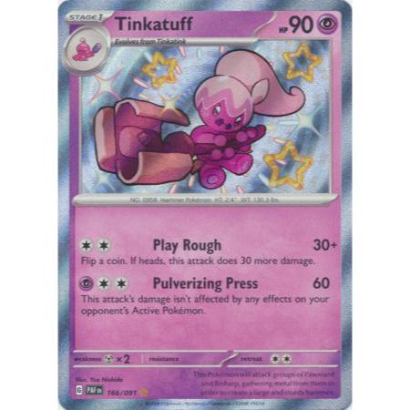 Pokemon tcg Tinkatuff - 166/091 - Shiny Rare Scarlet & Violet: Paldean ...