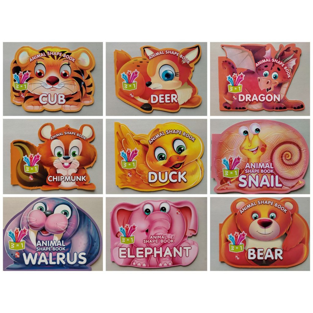 Animal Shape Book 3 in 1 [Story, Activity & Colouring] | Shopee Malaysia