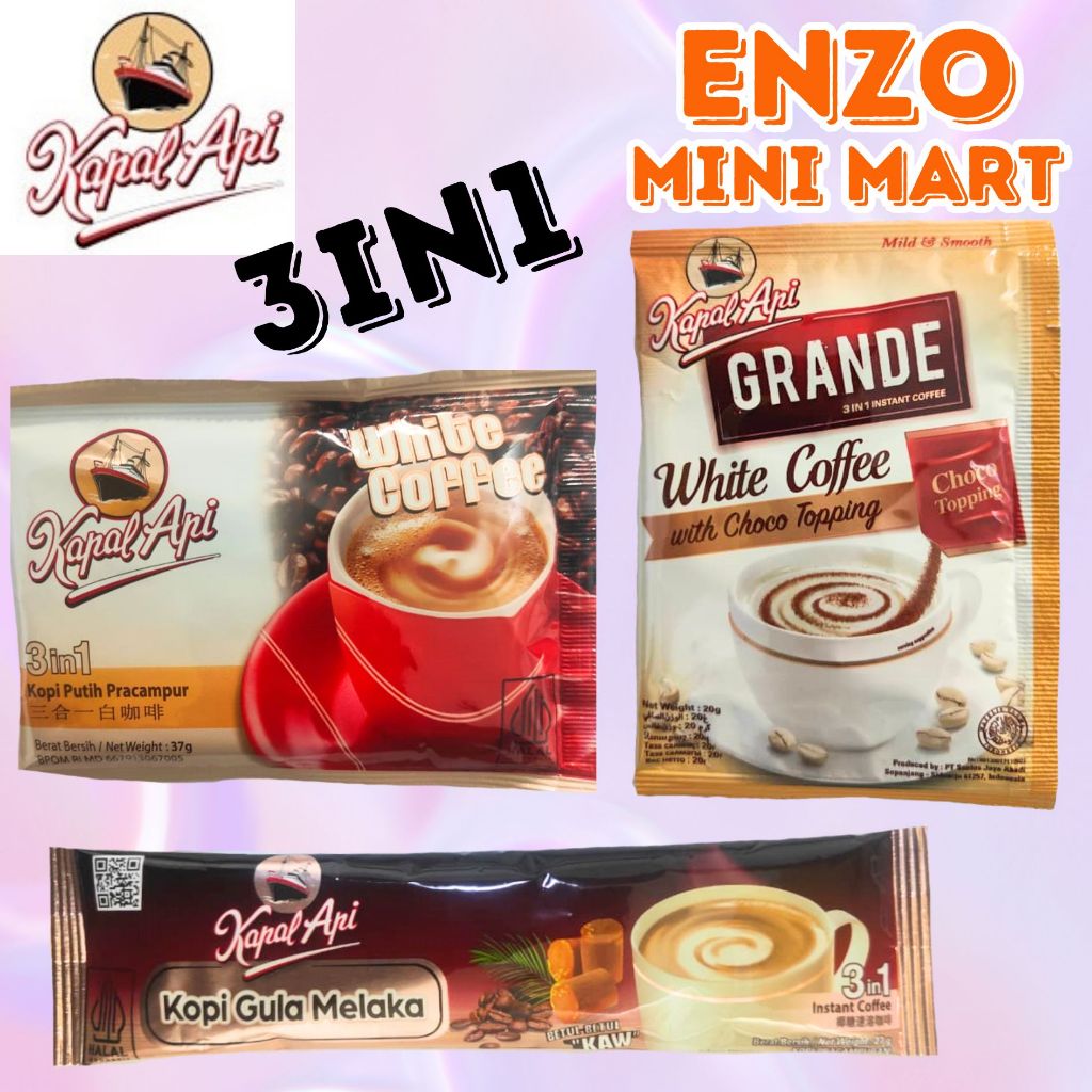 (LOOSE PACK) KOPI KAPAL API INSTANT COFFEE - 3 IN 1 WHITE COFFEE, WHITE ...