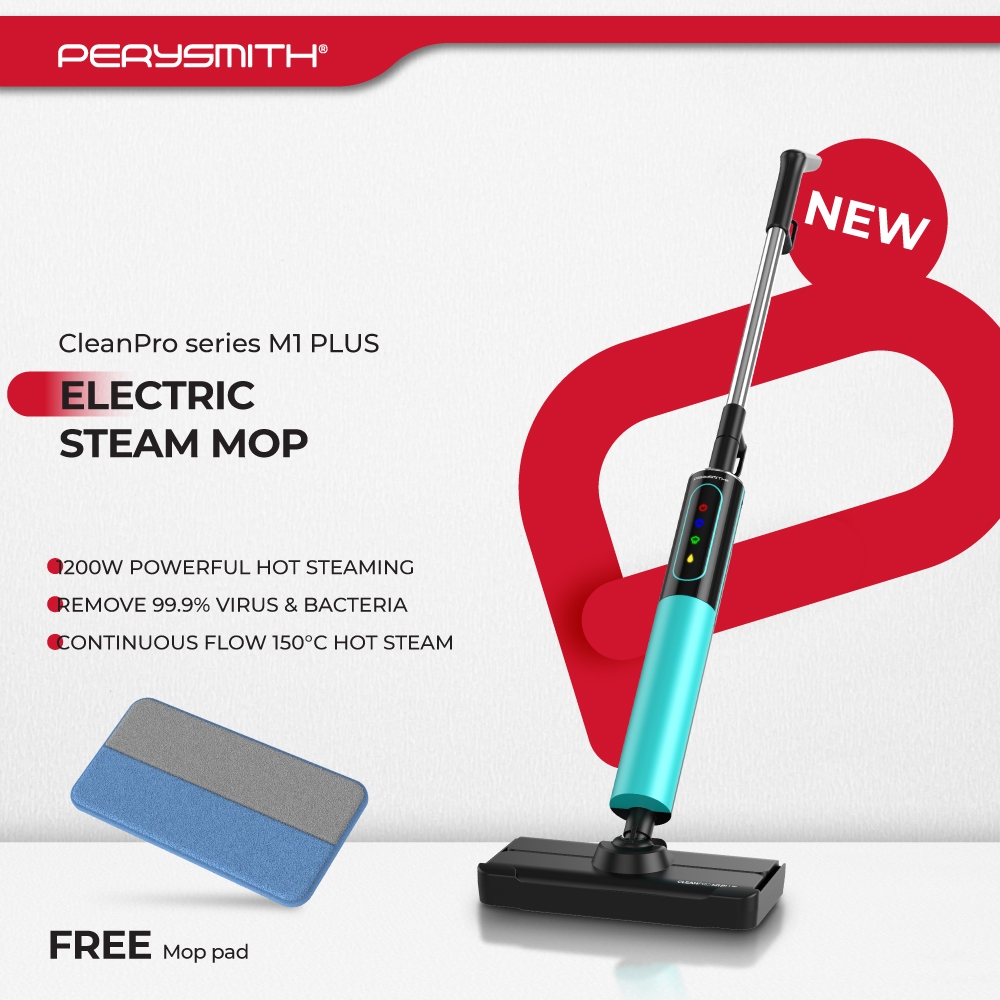 PerySmith Electric Steam Mop CleanPro Series M1 Plus | Shopee Malaysia