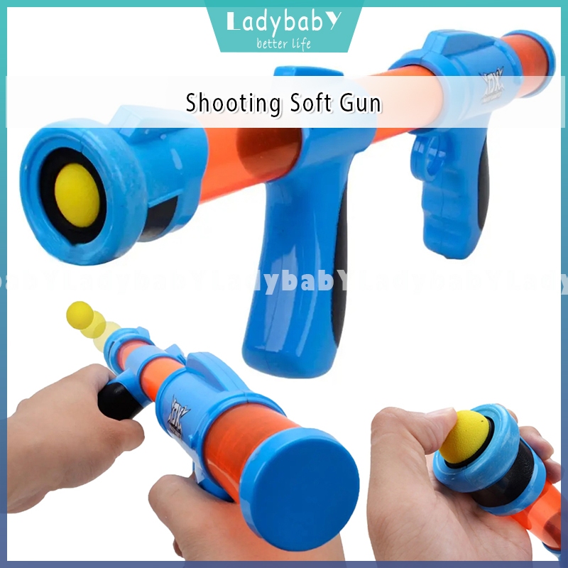 Shooting Play Soft Bullet Gun Blaster for Kids Pistol Peluru Lembut ...
