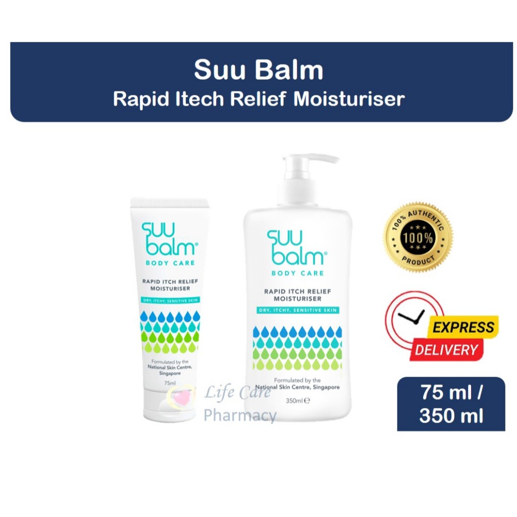 Suu Balm Dual Rapid Itch Relieving & Restoring Body Moisturiser 75ml(Exp:02/27)/350ml(Exp:02/27 ...