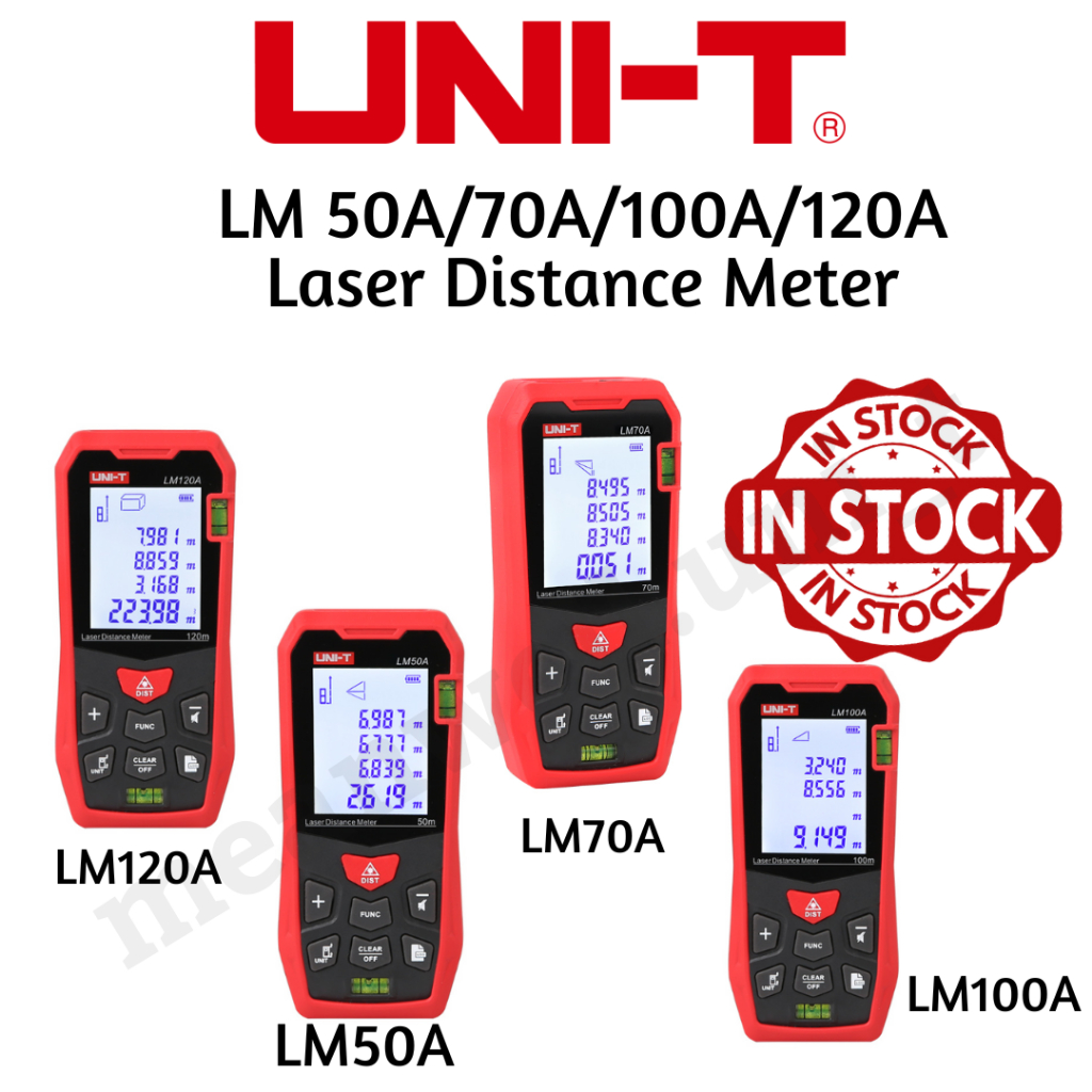 UNI-T LM40 40M / LM 50A 50M / LM70A 70M / LM100A 100M / LM120A 120M Digital Laser Distance Meter ...