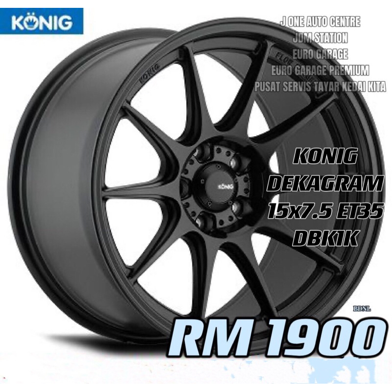 NEW RIM KONIG DEKAGRAM 15 INCHI | Shopee Malaysia