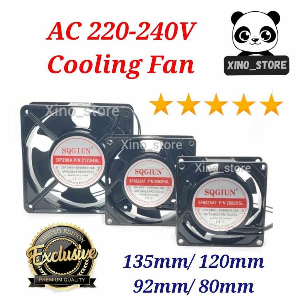 AC 220-240V Cooling Fan Video Fan 135X38MM/ 120X38MM/ 92X25MM/ 80X25MM ...