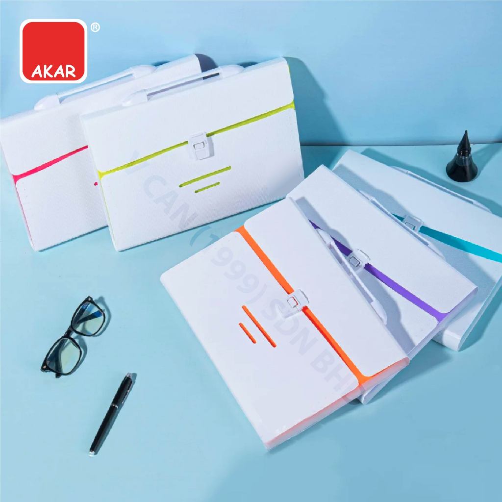 A4 Expanding File 12 Pocket Handle Expanding Desktop Accordion Folder ...