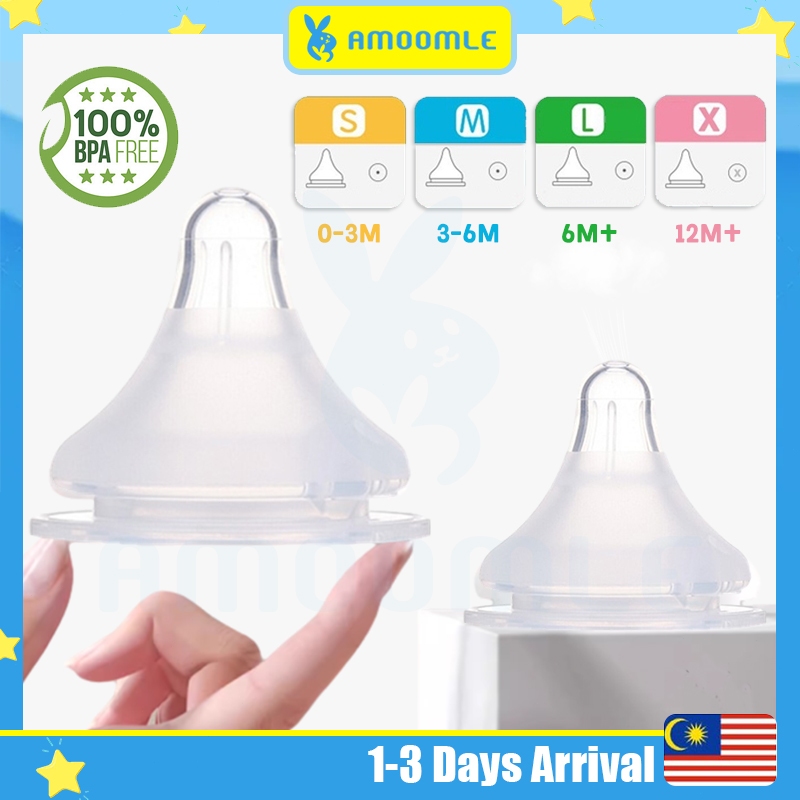 Baby Puting Nipple Wide Neck Bottle Pacifier Replacement Baby Silicone ...