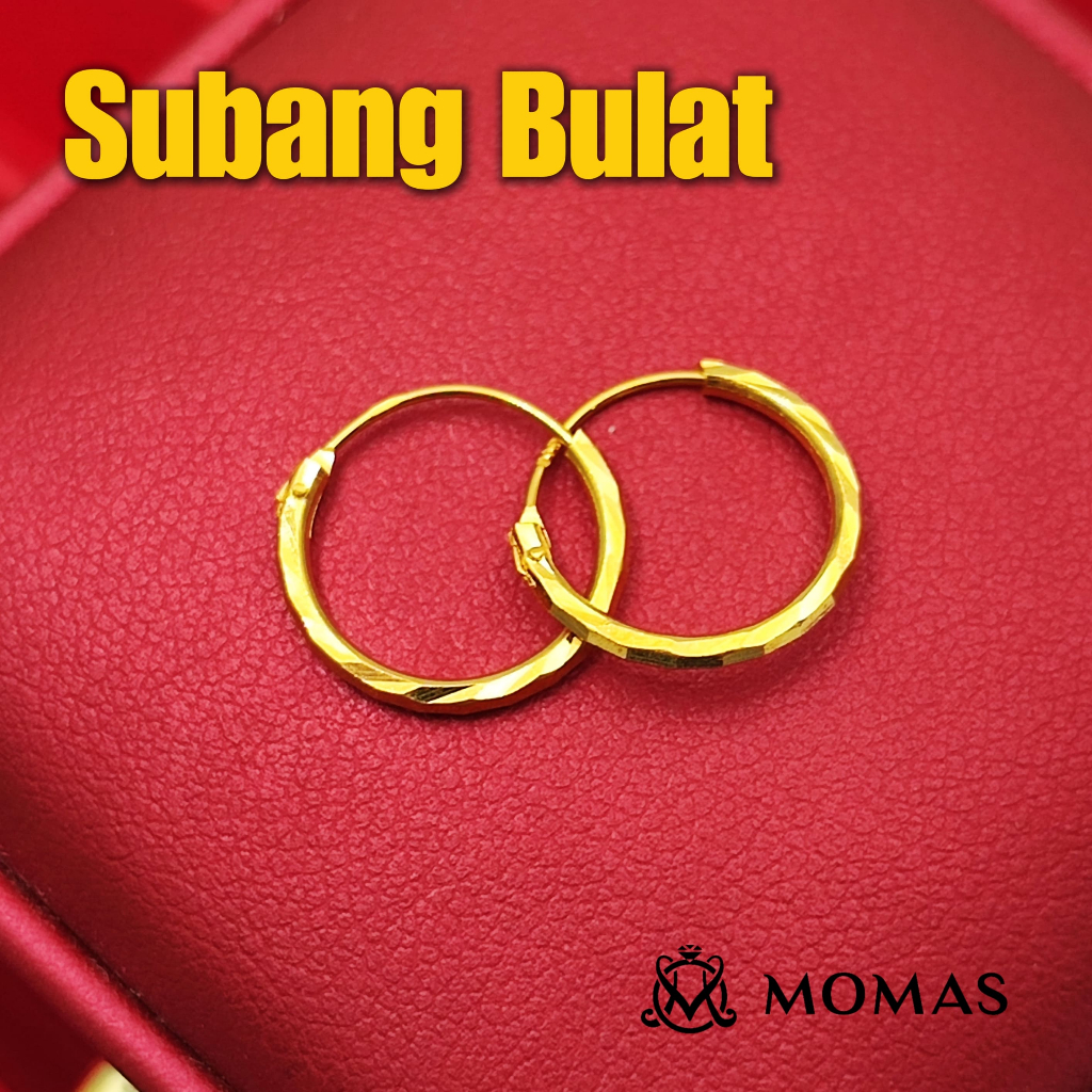 Subang Emas 916 Subang Bulat Emas 916 Tulen Emas 916 Bajet / 916 Gold ...