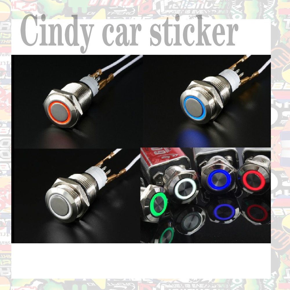 16mm 12V-24V Metal LED 5 Pin 1NC 1NO Momentary Push Button Switch with ...