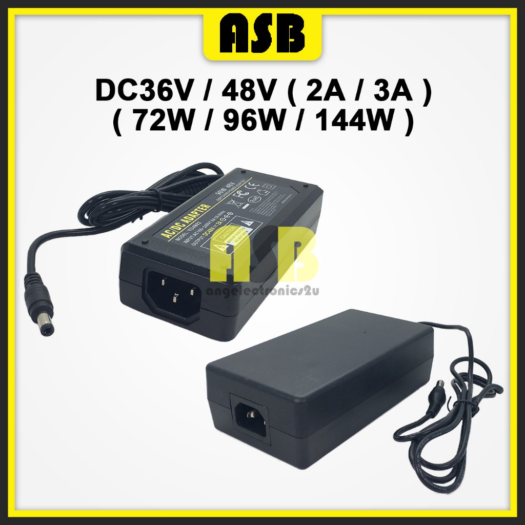 (1pc) Adaptor DC36V / 48V ( 2A / 3A ) 72W / 96W / 144W Power Adapter ...