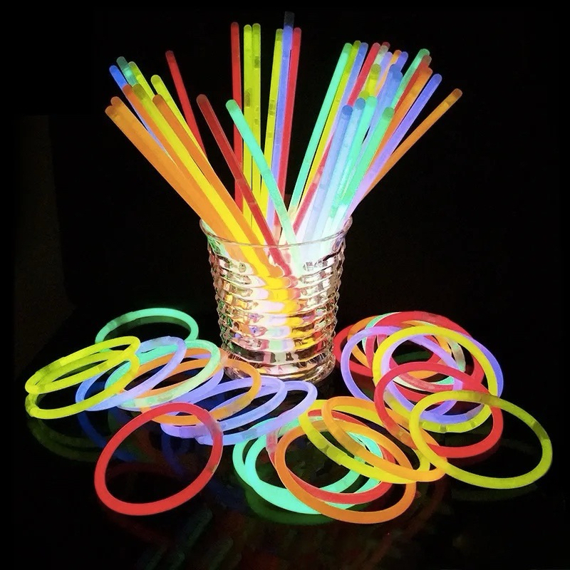 20cm Glow Stick Bracelets Necklace Wristband Fluorescent Light Neon ...