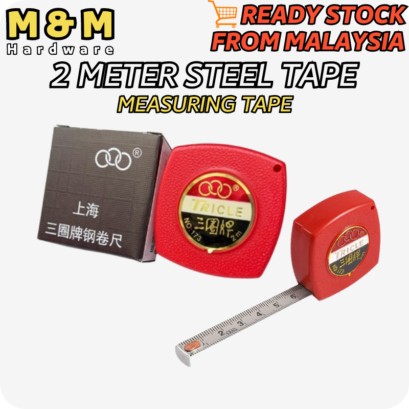 2m Stainless Steel mini measuring tape / Tape ruler / Office measure ...