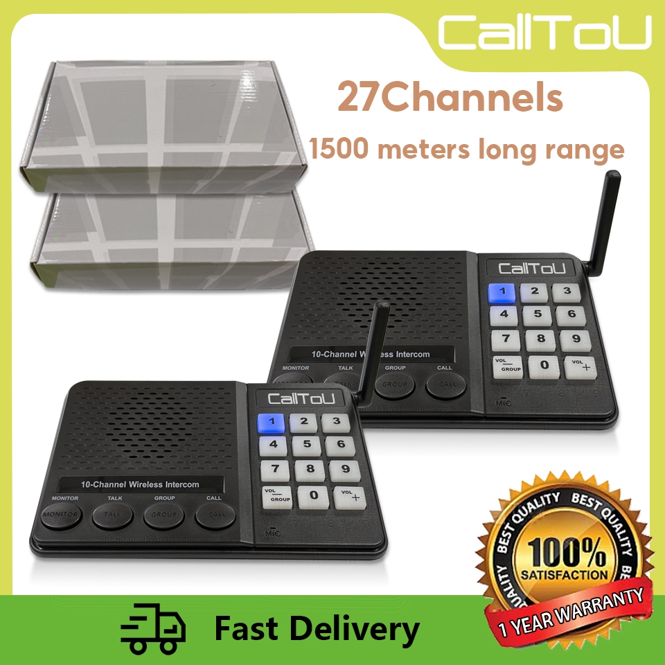 CallToU Wireless Intercom No WiFi No Network Walkie Talkie 1KM for ...