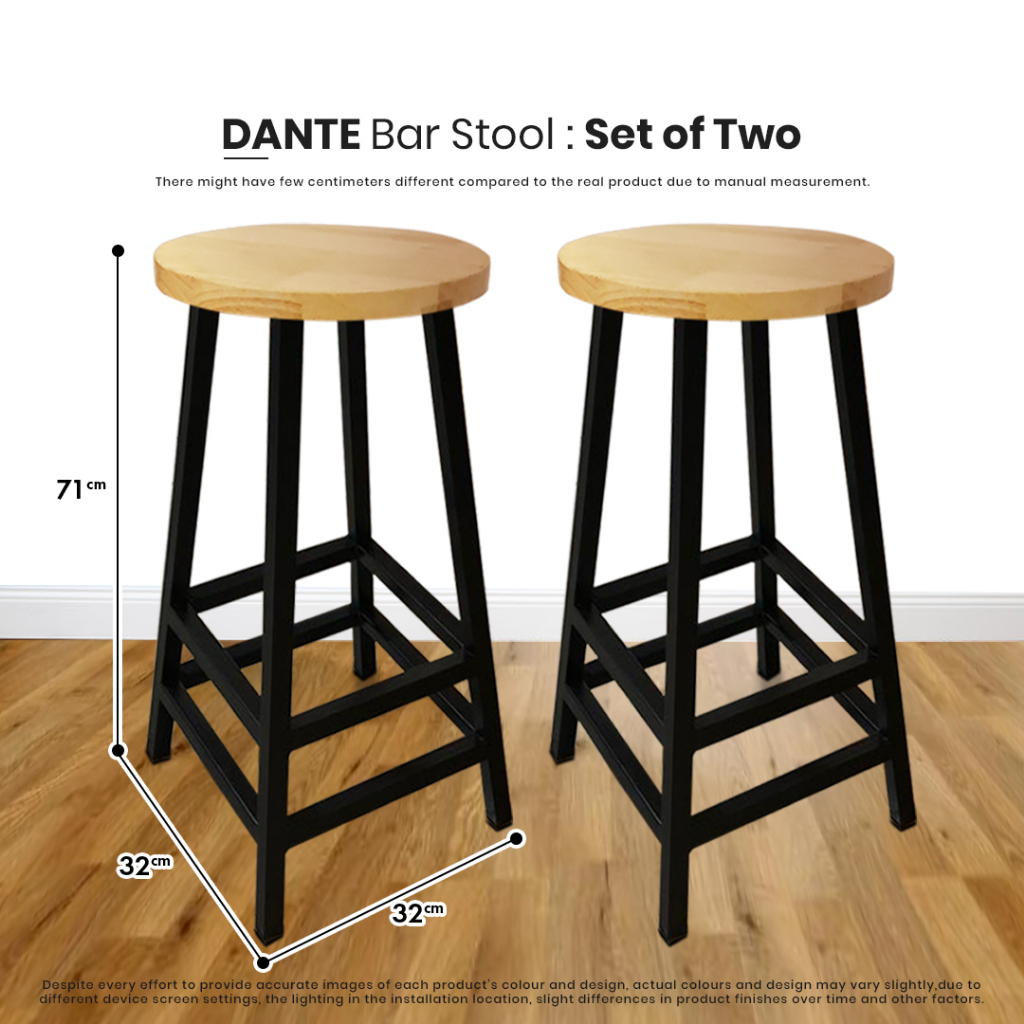 KENZZO: Dante Solid Wood Bar Table / Meja bar set makan Stool High ...