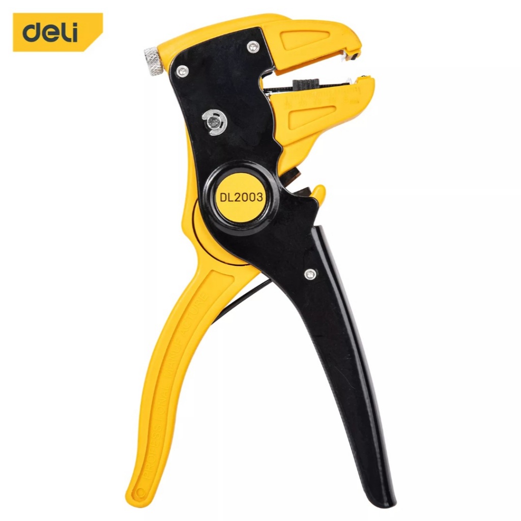 DELI DL2003 6.5" Wire Stripper (Φ0.5-6.0)mm Plier Cutter Skin Cable ...