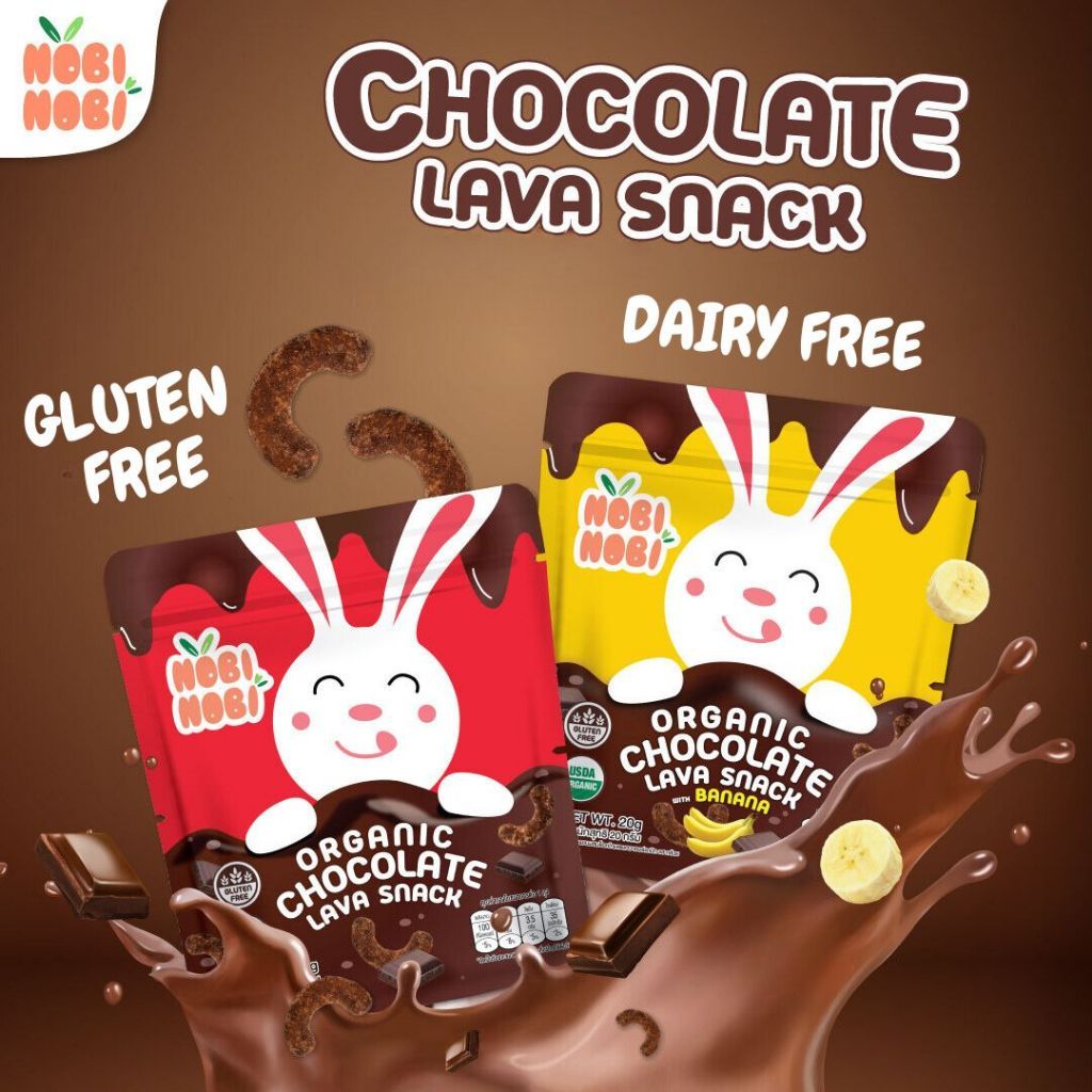 Nobi Nobi Organic Banana Chocolate Lava Rice Snack /Ready To Eat Baby ...