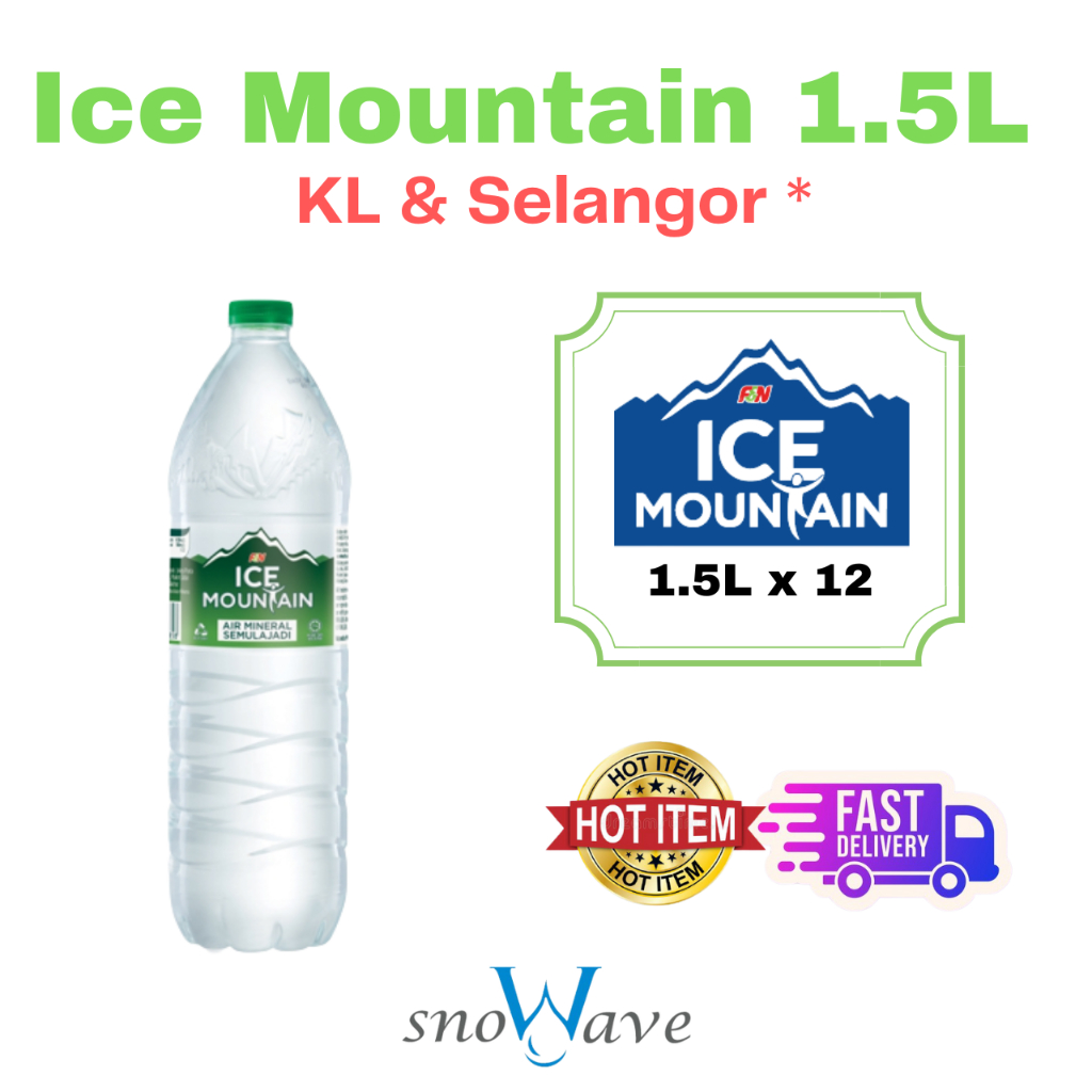 Ice Mountain Natural Mineral Water 1.5L (1500ML) 5-10 Ctn (Kotak) | Shopee Malaysia