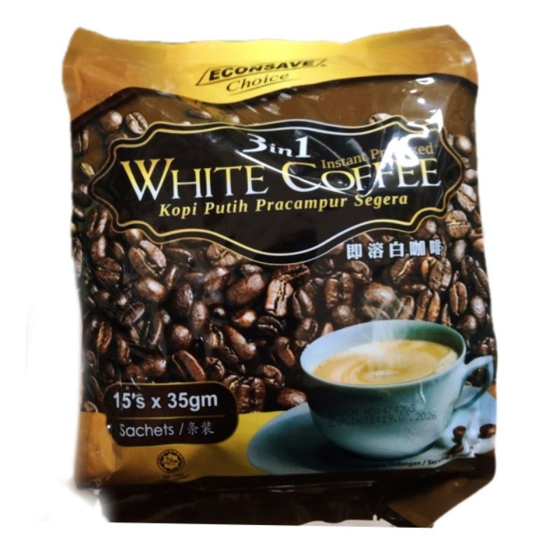 Econsave 3in1 Instant Premixed White Coffee 15sachetX35gm | Shopee Malaysia