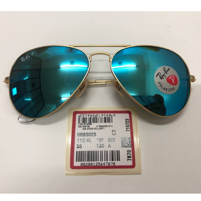 ORIGINAL RB3025 112/4L BLUE MIRROR | Shopee Malaysia