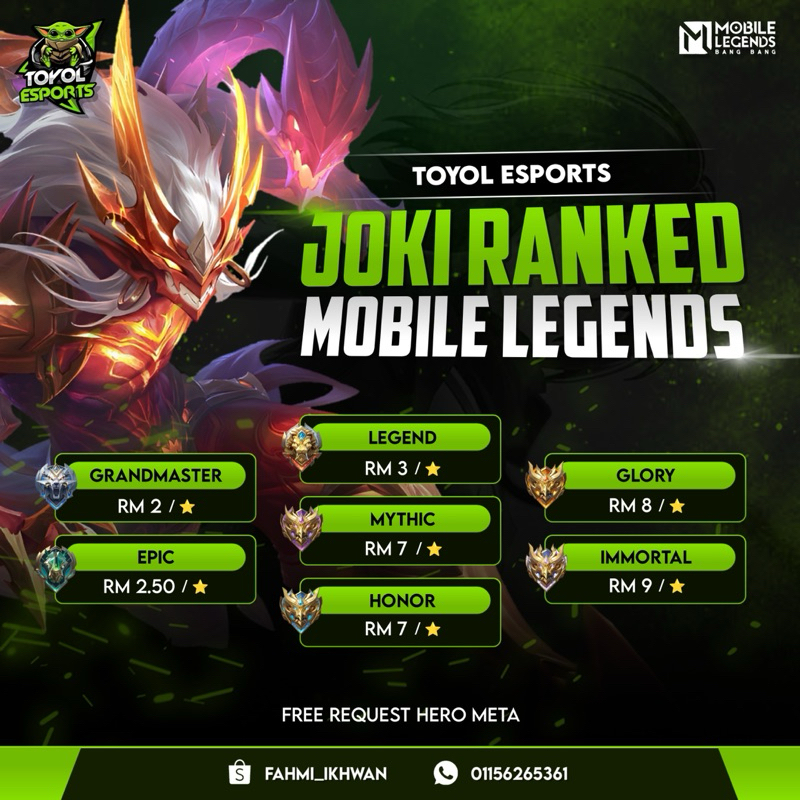 MLBB BOOSTING SERVICE/JOKI MOBILE LEGEND/BOOSTING ML RANK/BOOSTING ...