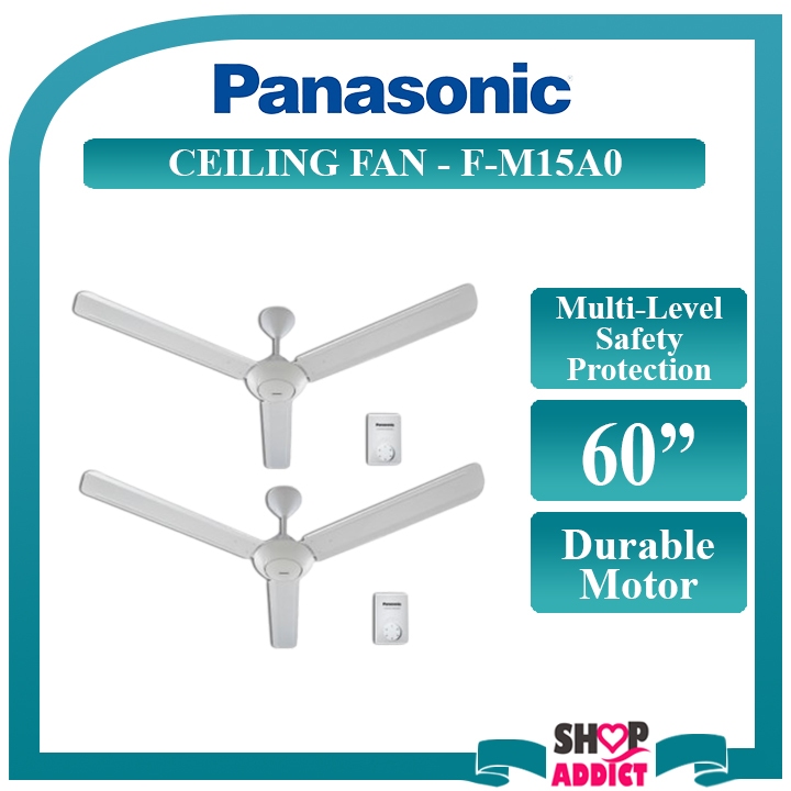 Panasonic 60" Regulator Ceiling Fan F-M15A0 Kipas Syiling (Twin Pack) White | Shopee Malaysia