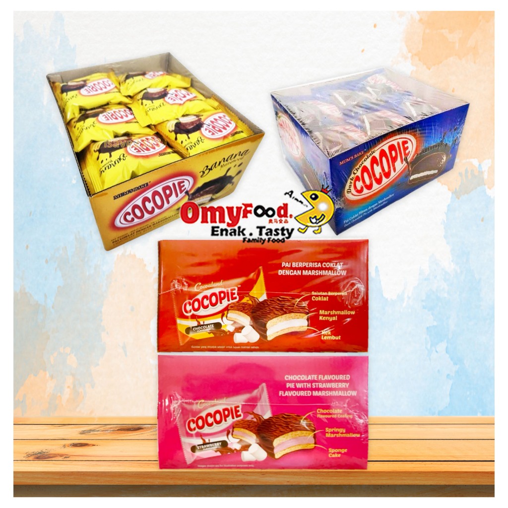 25g x 24pcs Mum's Bake Cocopie [Chocolate / Dark Chocolate / Strawberry ...
