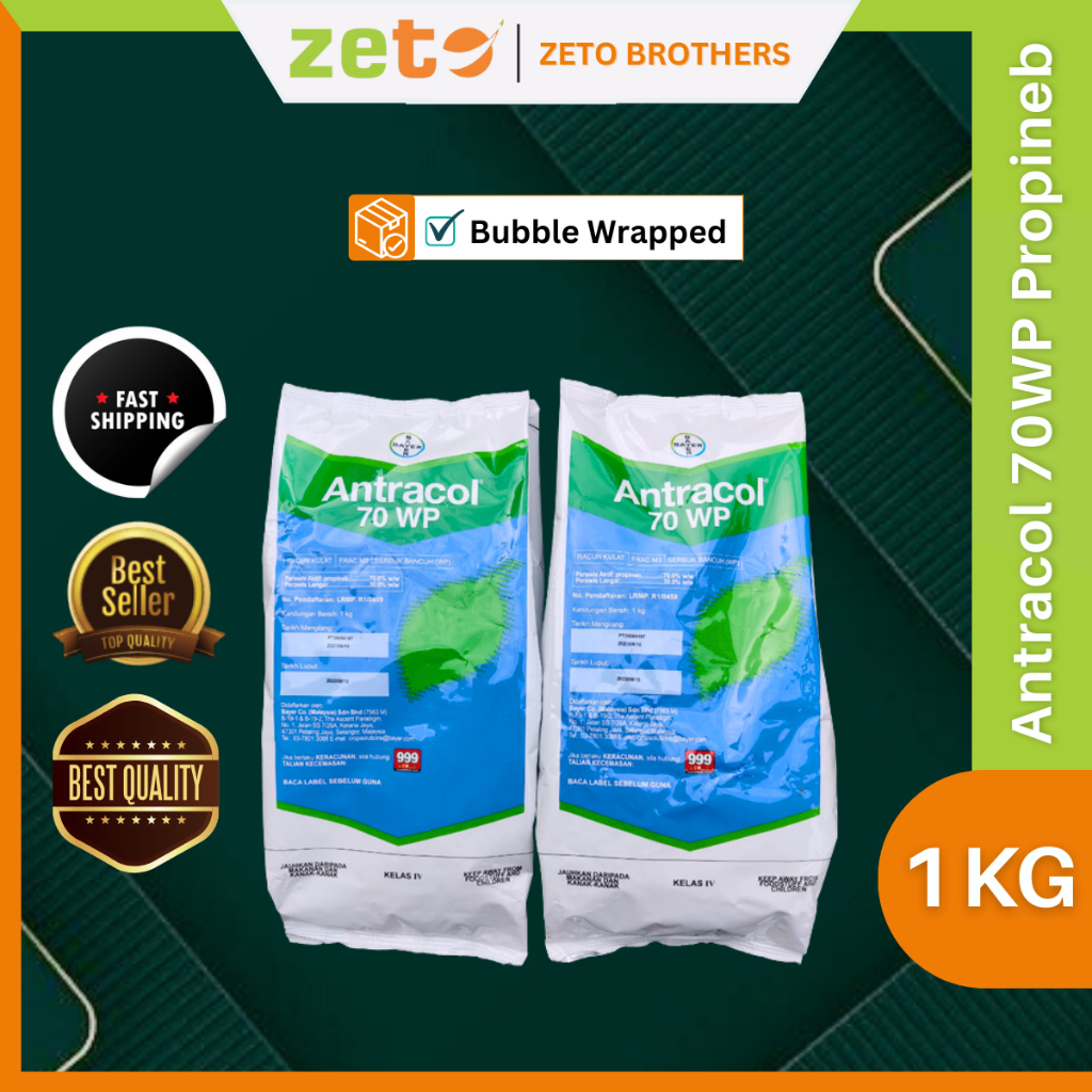 Antracol 70WP Racun Kulat Propineb 1kg Kubis Tomato Cili Timun Tembikai ...