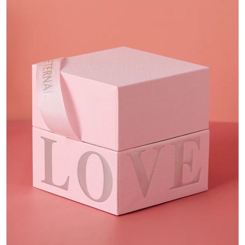 Love Gift box [Pink] 10cm x 10cm x 10cm | Shopee Malaysia