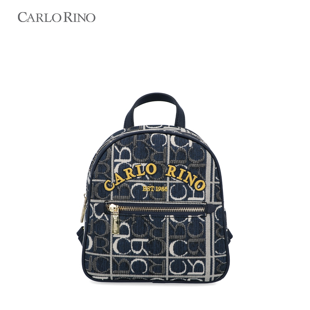 Carlo Rino Dark Blue Carlo GEO Jacquard Backpack | Shopee Malaysia