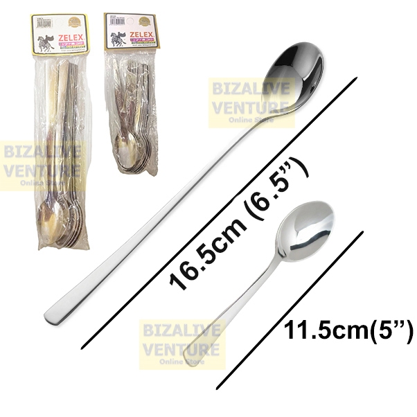 (12pcs)Stainless Steel Cutlery Fork & Spoon | Soda Spoon | Tea Spoon ...