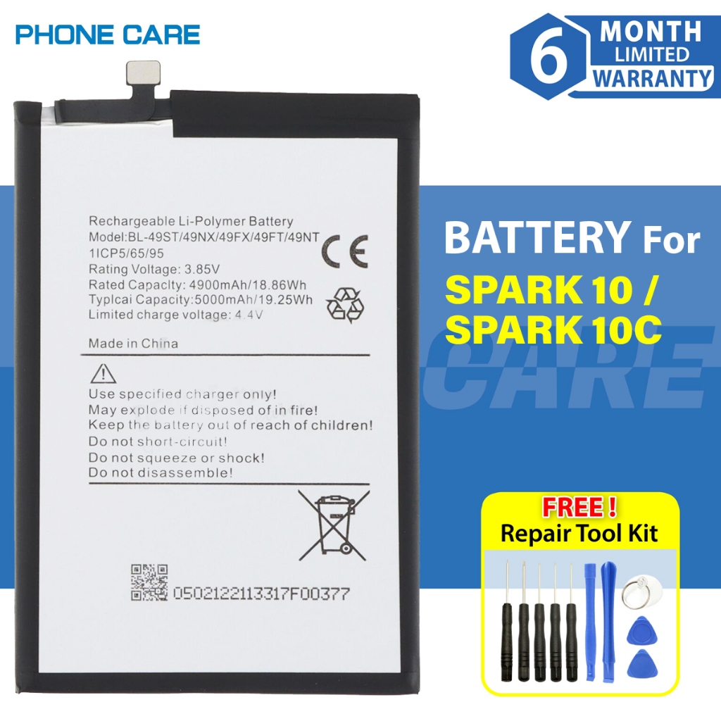 Battery BL-49ST Compatible For Tecno Spark 10 / Spark 10C (5000mAh ...
