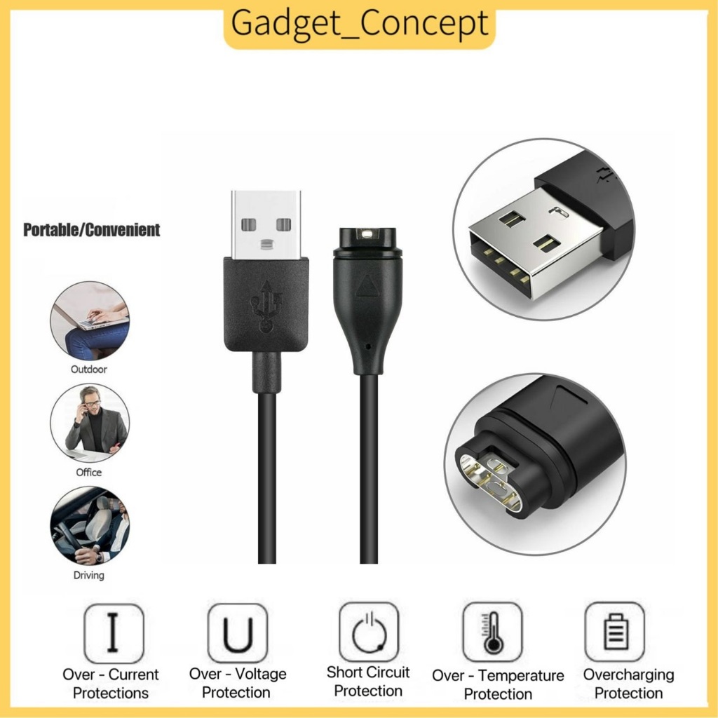 Garmin Charger USB Cable For fenix 5 6 / Forerunner 935 945 245 745 ...