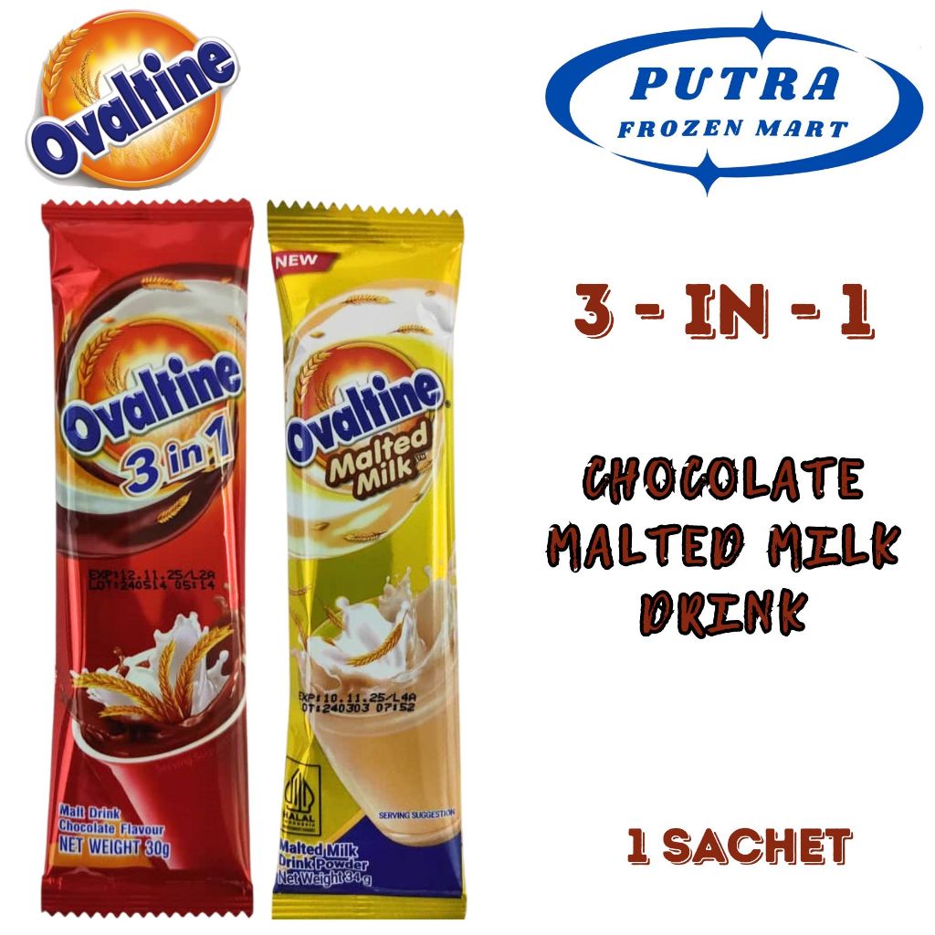 (LOOSE PACK) OVALTINE CHOCOLATE MALTED MILK INSTANT DRINK SACHET | Shopee Malaysia