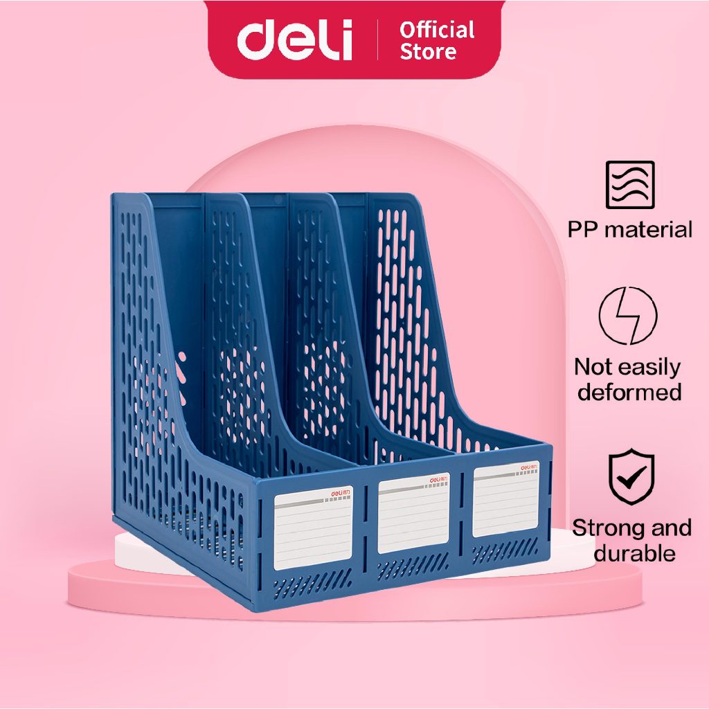 Deli Magazine File Document Organizer Rak Box Desk Storage 78997 ...