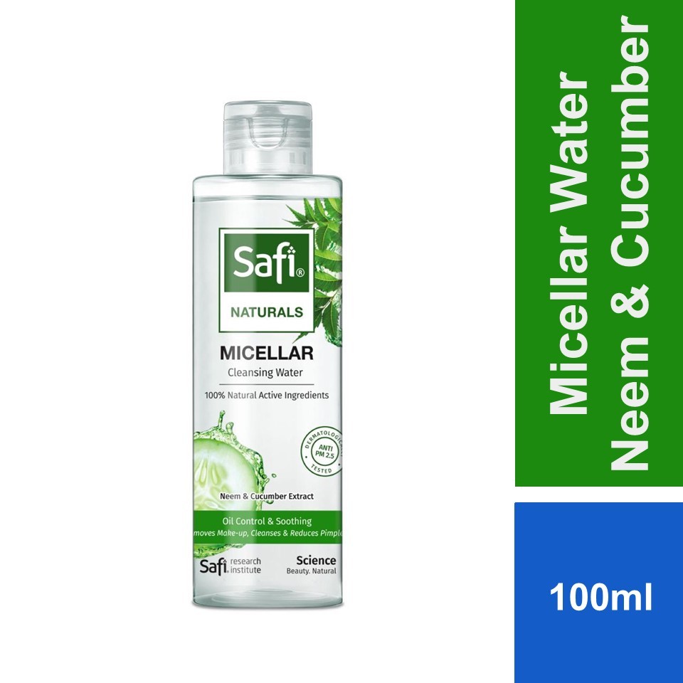 SAFI Naturals Micellar Cleansing Water Neem & Cucumber 200ml | Shopee ...