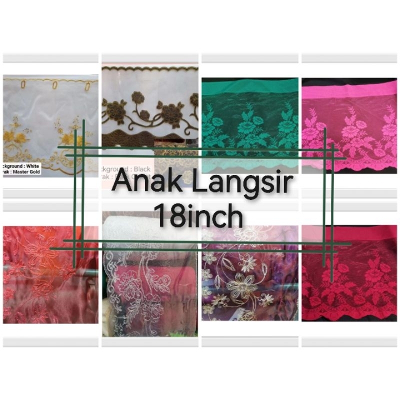 ‼️Open Meter ‼️Kain Anak Langsir Meter Bidang 18inch Bahan Kain Lace ...