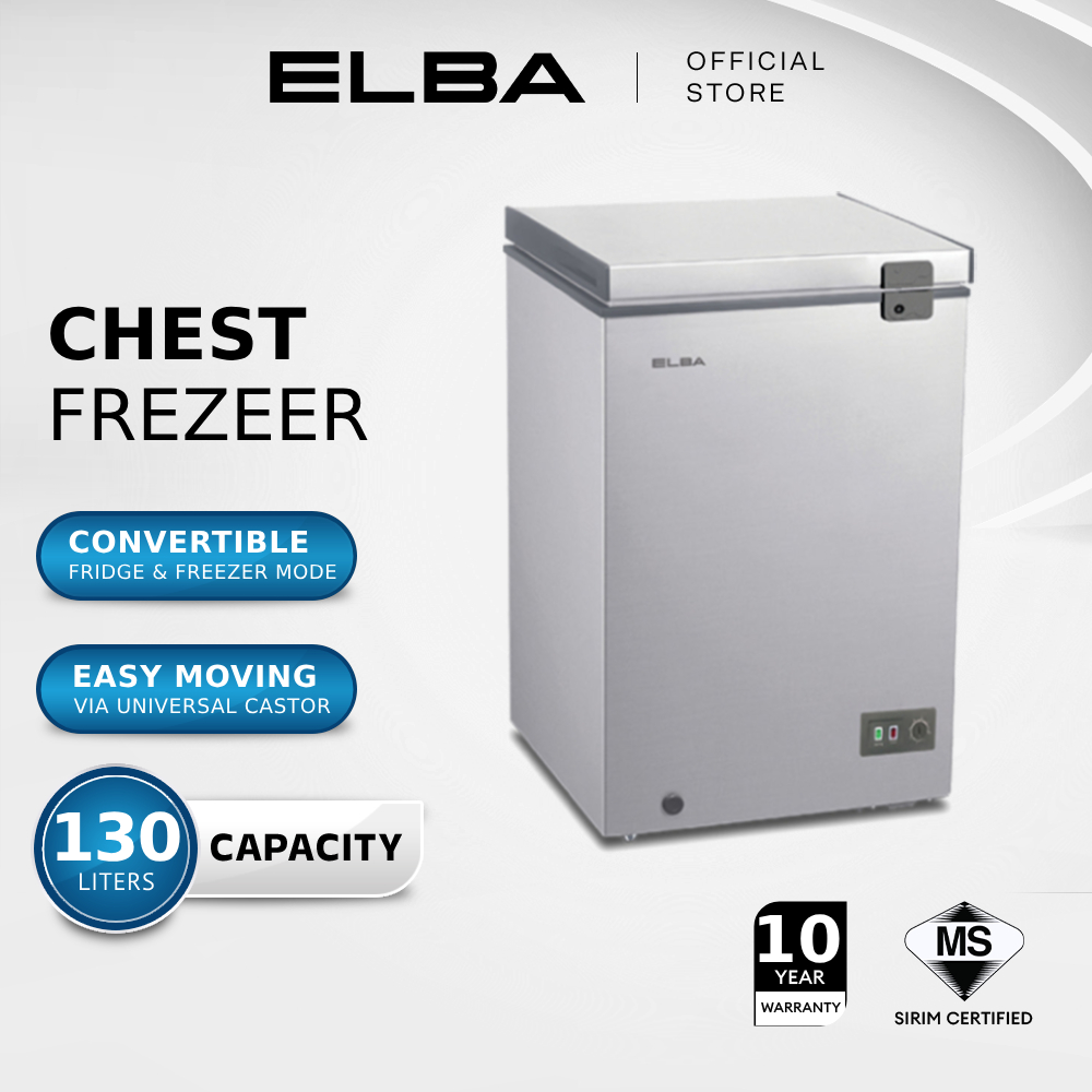 Elba Chest Freezer - Grey (130L) ARTICO EF-E1310(GR) | Shopee Malaysia
