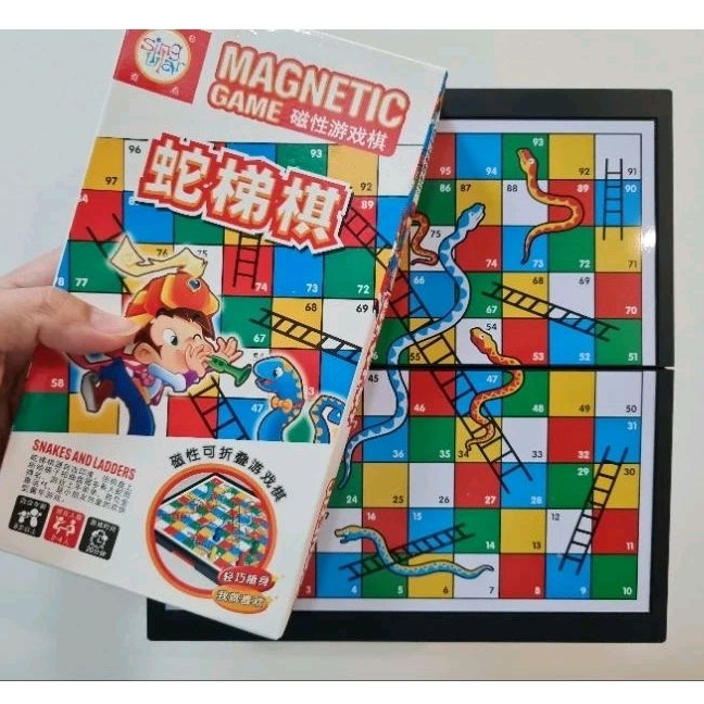 🐍Busy Kids🐍20cm magnet snakes and ladders game/magnetic board games ...