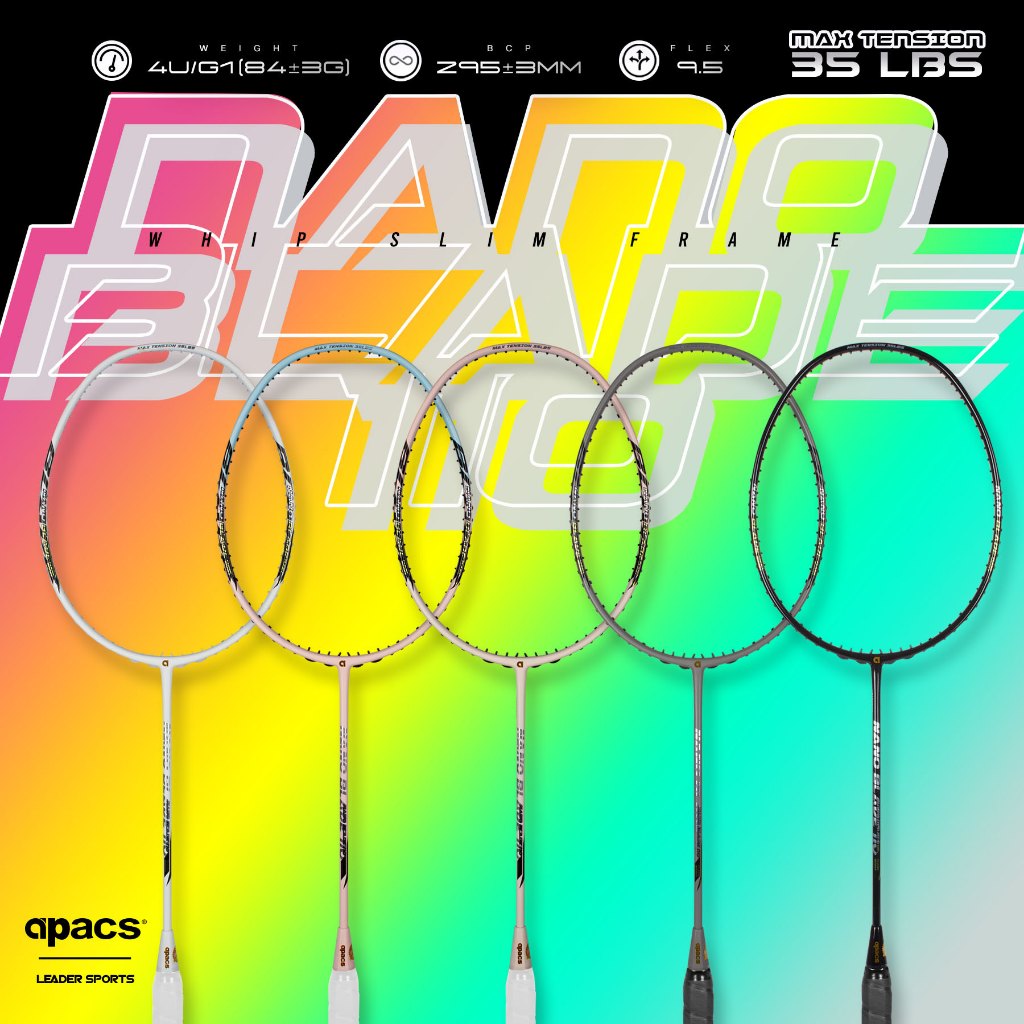 (FREE GRIP & STRING)(SLIGHTLY HEAD HEAVY) APACS BADMINTON RACKET NANO ...