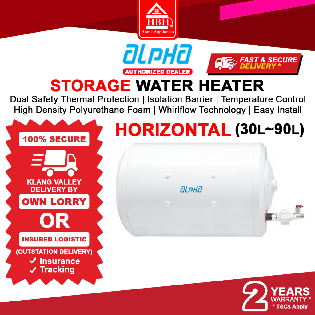 Alpha Horizontal Storage Water Heater Horizon 30L 40L 50L 70L 90L AST30 AST40 AST50 AST70 AST90 ...