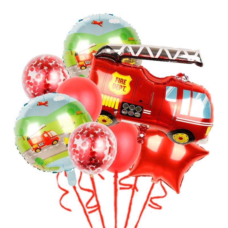 Firefighter Birthday Theme Decor Kids Fire Truck Theme Decorations Fire ...