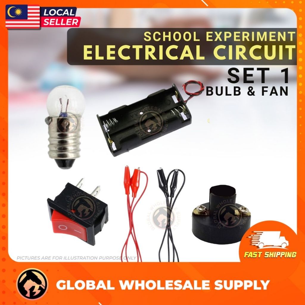 SET 1 (6 in 1) Students Electrical Circuit School Electronic Kits ...